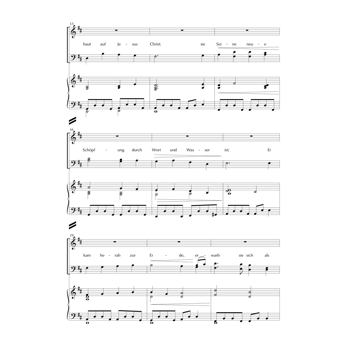 Fest stehet die Gemeinde - SATB + Piano (Partitur)