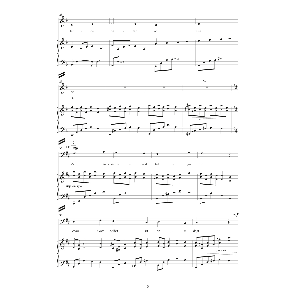 Gehe nach Gethsemane - SATB + Piano (Partitur)