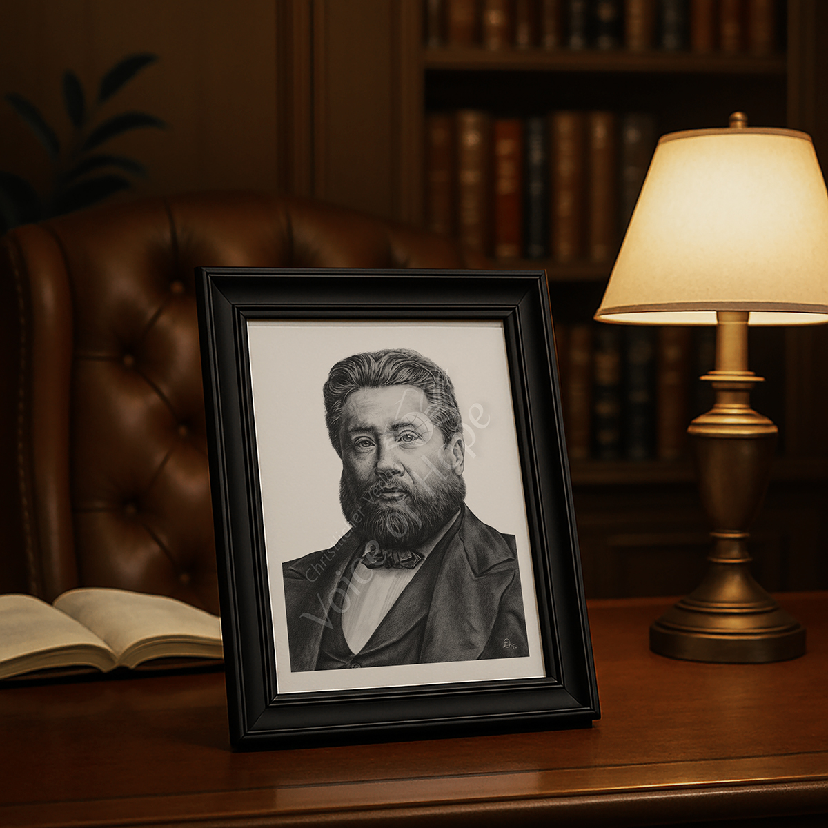 Wandbild - Porträt klein – Charles Haddon Spurgeon