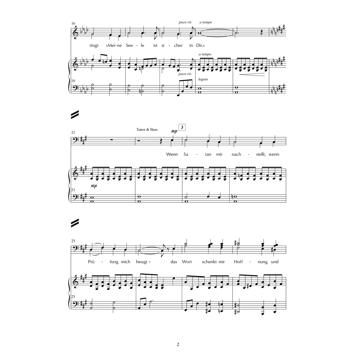 Wenn Friede von Gott - SATB + Piano (Partitur)